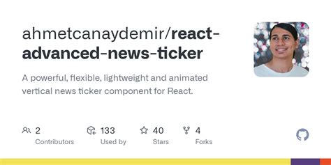Github Ahmetcanaydemir React Advanced News Ticker A Powerful Flexible Lightweight And