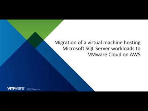 Migrate SQL Server Workloads To VMware Cloud On Virtualsheng