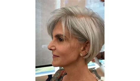 The Best Hairstyles For Women Over 60 Grey Hair And Glasses Bob