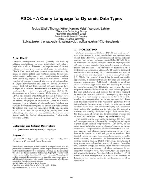 Pdf Rsql A Query Language For Dynamic Data Types