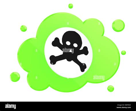 3d Illustration Of Poison Cloud Symbol Over White Background Stock