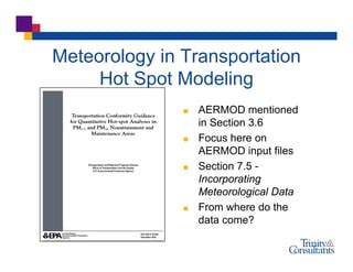 Generating And Using Meteorological Data In AERMOD PDF Weather Science
