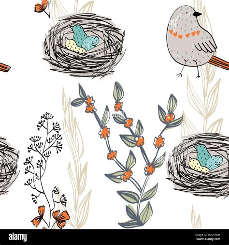 Vector Bird Nest Stock Vector Image And Art Alamy