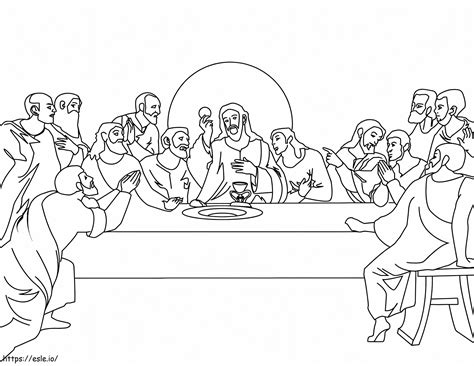 Das Letzte Abendmahl 7 Ausmalbilder