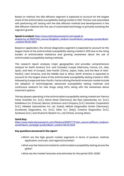 Ppt Antimicrobial Susceptibility Testing Market Powerpoint