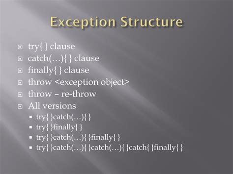 Ppt Exception Handling Powerpoint Presentation Free Download Id 2492734