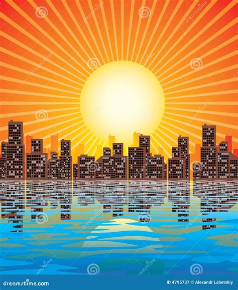 抽象城市 向量例证 插画 包括有 建筑 结构 都市风景 地平线 生活 上升 艺术 例证 样式 4795737