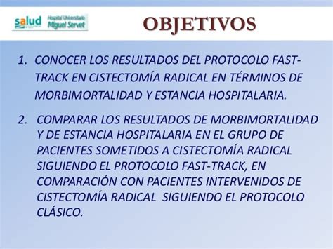 Implantación De Un Protocolo Fast Track En Cistectomía Radical En El