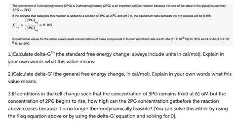 Solved The Conversion Of 3 Phosphoglycerate 3pg To 2
