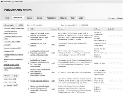 Sample Gui Of An Enhanced Faceted Browser Download Scientific Diagram