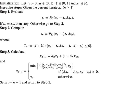 Self Adaptive Projection Method In Hilbert Spaces Download Scientific