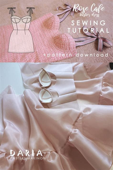 Bustier Dress Sewing Tutorial Rose Cafe Pattern Download Corset