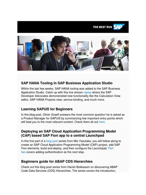 Sap Developer News January 2021 Pdf Information Science Software