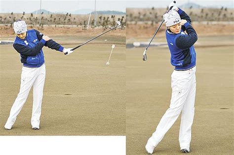 잘못된 스윙 궤도 왼팔로 교정 골프레슨 Kpgca