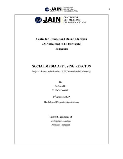 Social Media App Using React Js Project Ipdf