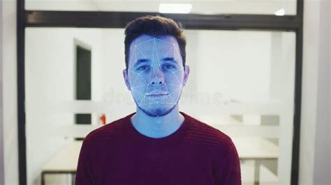 3d Hologram Of Human Biometric Facial Recognition Stock Illustration Illustration Of