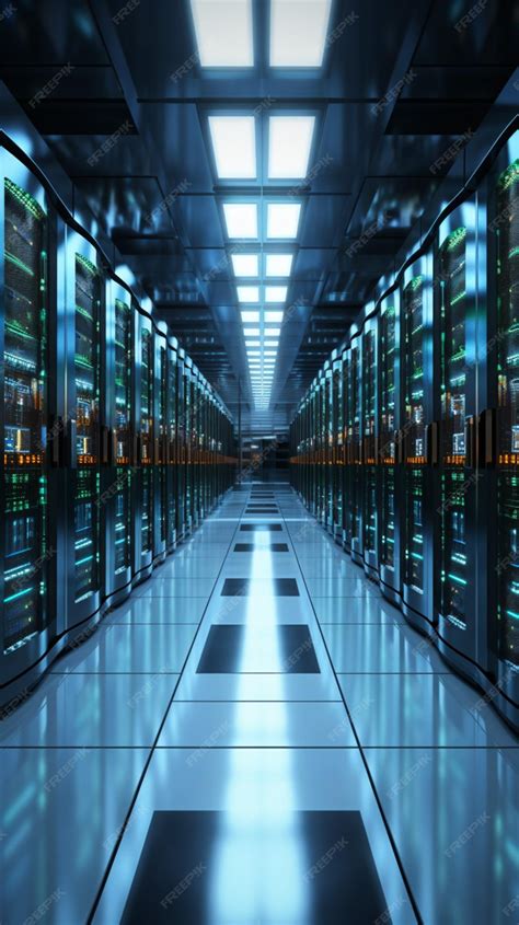 Premium Ai Image Computer Storage Systems In A White Server Room 3d