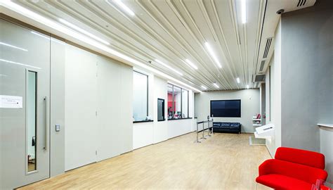 Designer Banks On Hunter Douglas To Provide A Multi Panel Ceiling