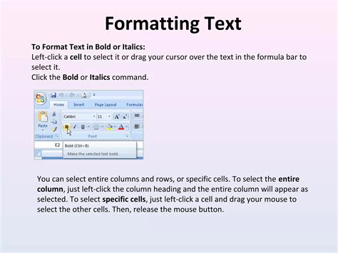 Training On Microsoft Excel Ppt