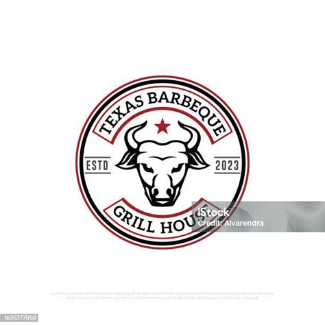 텍사스 바베큐 그릴 하우스 로고 디자인 벡터 레트로 그릴 하우스 및 바 아이콘 벡터 일러스트레이션 엠블럼 템플릿 로고에 대한 스톡 벡터 아트 및 기타 이미지 Istock