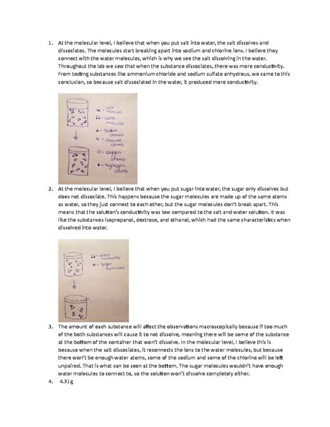 Experiment 7 Post Lab Questions That Have To Be Answered Based On The Lab At The Molecular