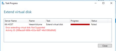 Error Extending Volume Size Not Supported Storage SpacesKasper Kristensen