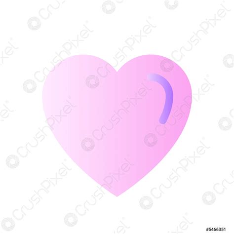 Heart Flat Gradient Two Color Ui Icon Stock Vector 5466351 Crushpixel