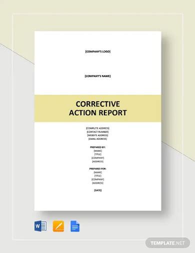 17 Corrective Action Report Examples To Download
