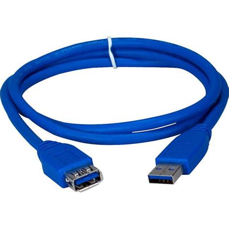 QVS CC2220C 03 QVS 3ft Blue USB A Male To Female USB Extension Cable 3 Ft 1 X Type A
