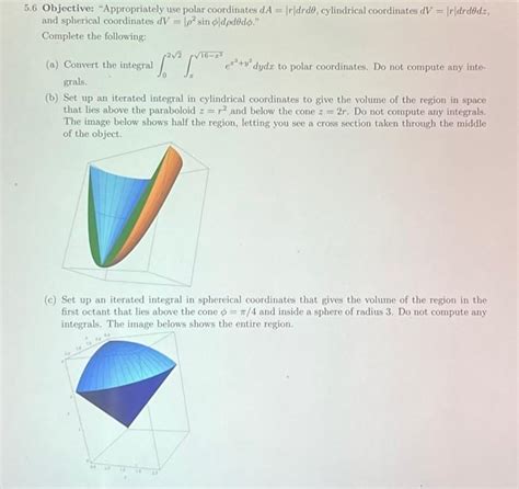 solved 5 6 objective appropriately use polar coordinates