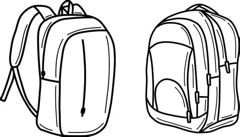 Backpack Line Art Vector Art Icons And Graphics For Free Download