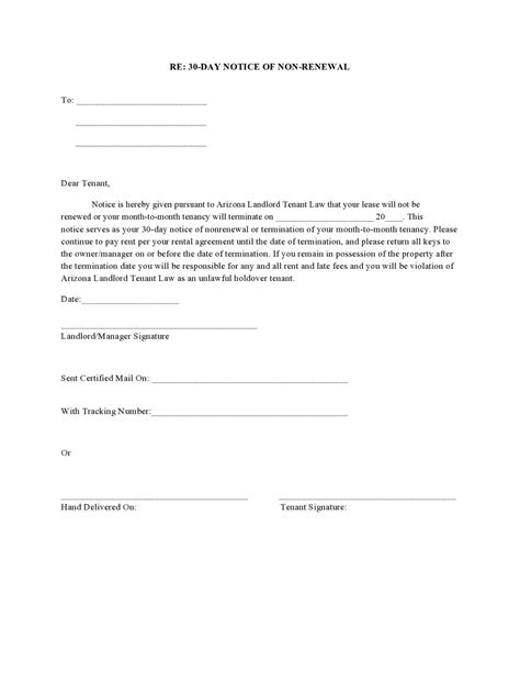 Free Printable Non Renewal Of Lease Letter Free Printable Hq