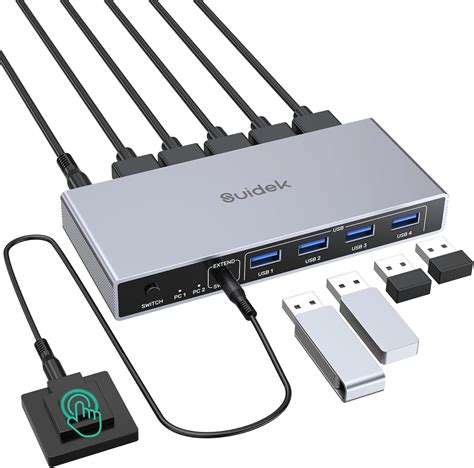 Amazon Com SUIDEK HDMI KVM Switch Monitor Computers K Hz USB KVM Switcher With