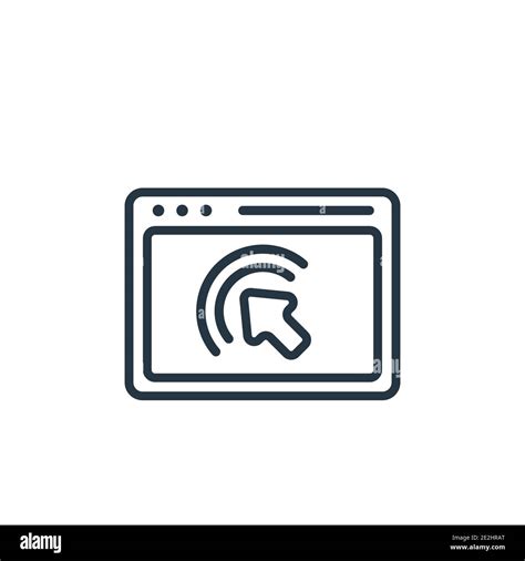 Web Cursor Outline Vector Icon Thin Line Black Web Cursor Icon Flat Vector Simple Element