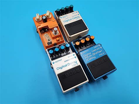 4 Vintage Boss Guitar Effect Pedal Bundle Ds 1 Dd 2 Dd 3 Ps 2 Reverb