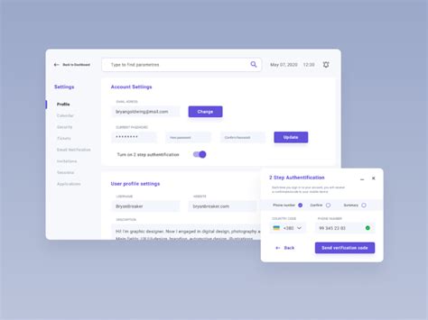 Account Settings Ui By Serhii Yermolenko On Dribbble