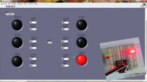 ระบบเปิด ปิด ไฟจราจรโดยการตั้งเวลา Labview Arduino Youtube