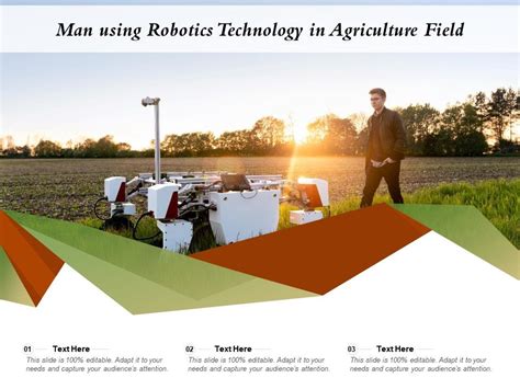 Man Using Robotics Technology In Agriculture Field Presentation