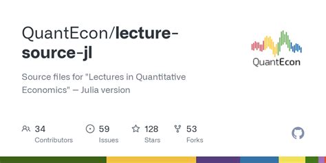 github quantecon lecture source jl source files for lectures in quantitative economics