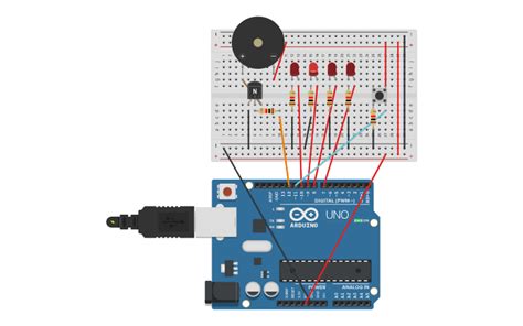 Circuit Design Arduino Buzzer Tinkercad