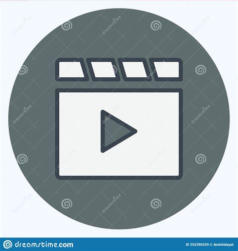 Icon Videos Suitable For Mobile Apps Symbol Color Mate Style Simple Design Editable Design