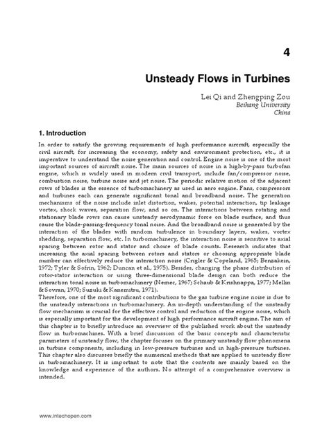 pdf intech unsteady flows in turbines dokumen tips