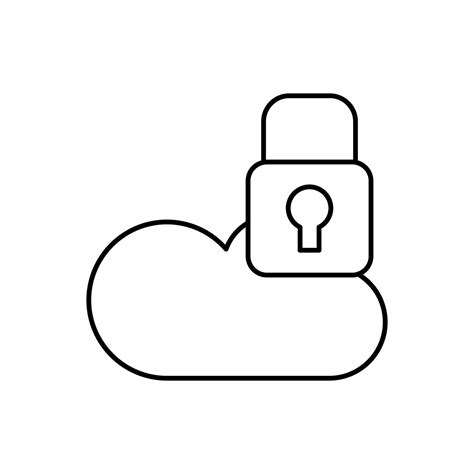 Cloud Computing Lock Seo Vector Icon 22566946 Vector Art At Vecteezy