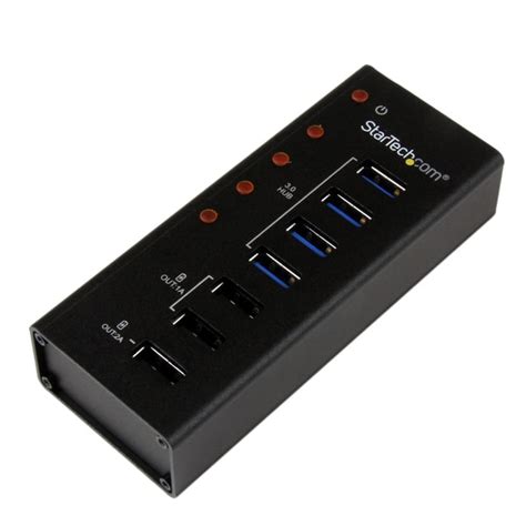 Startech Com 4 Port Ac Powered Usb 3 Hub Plus 3 Dedicated Charge Ports St4300u3c3 Zoro