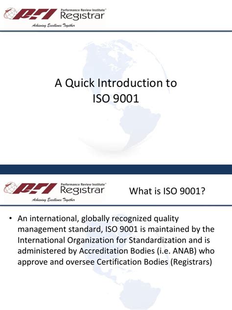 Iso 9001 Presentation Introduction Pdf Iso 9000 Business