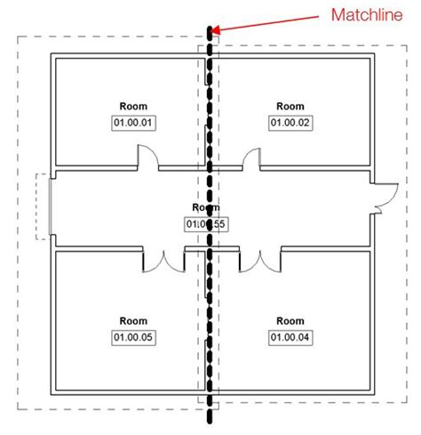revit sticky notes matchline and view reference