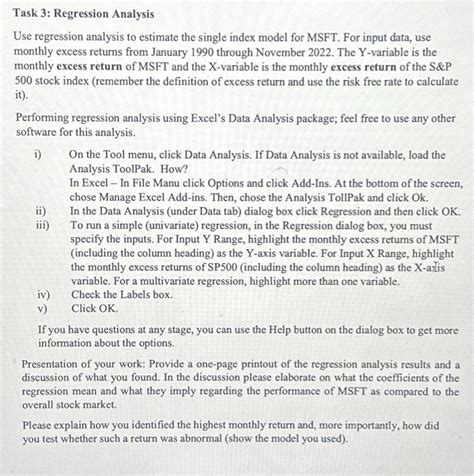 Solved Task 3 Regression Analysis Use Regression Analysis