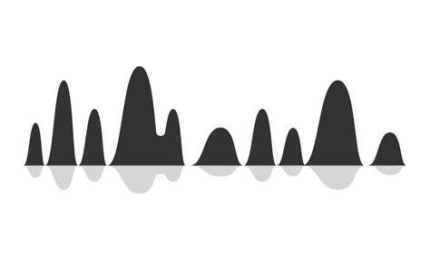 Sound Wave In Line Vibration Waveform For Music Vector Image