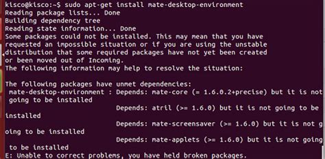14 04 Unmet Dependencies For Mate Desktop Ask Ubuntu