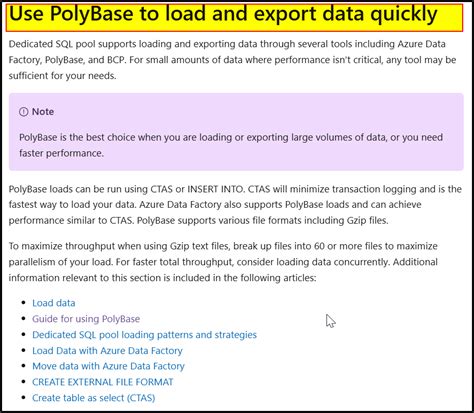 How To Export A Table From Azure Synapse Dedicated Db Pool Microsoft Qanda